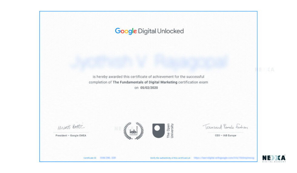 Google Fundamentals of Digital Marketing (Career Solution)